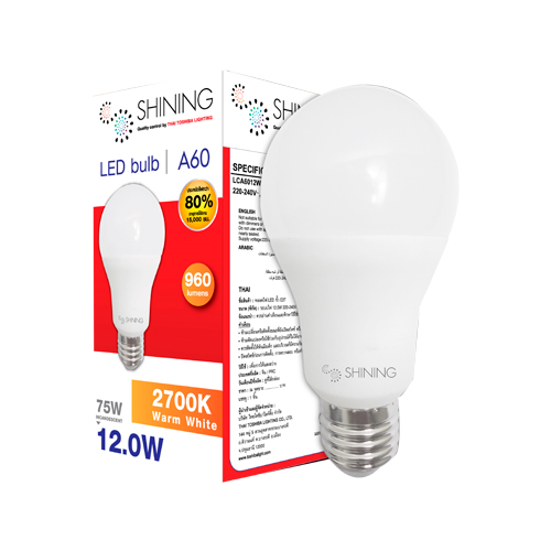 Hardwarehouse : Truly Professional Online - หลอด LED A60 12W WW TOSHIBA LT